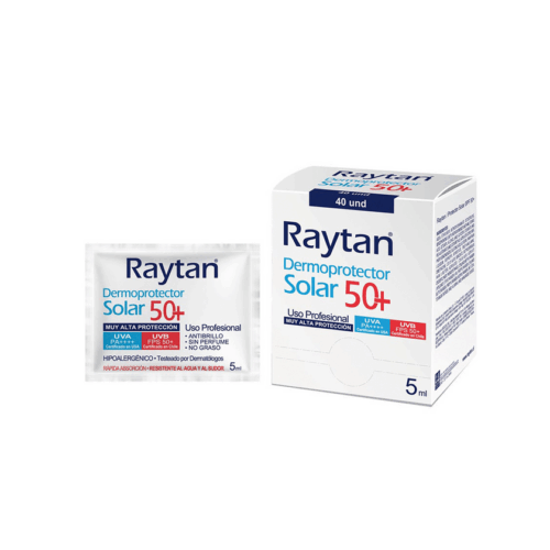 PROTECTOR SOLAR CAJA SACHET 50+ CREMA 5 ML 40 UNIDADES RAYTAN | SeImporta